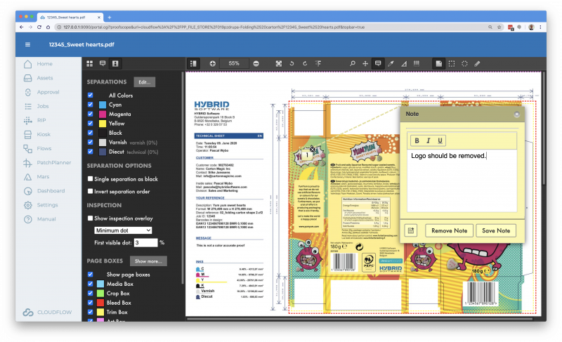 CLOUDFLOW MODUL PROOFSCOPE - CLOUDFLOW by HYBRID Software